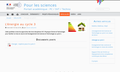Édubase - L'énergie au cycle 3